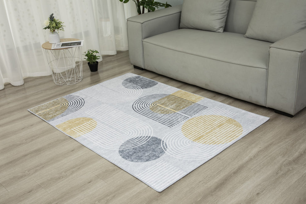 Neptune Yellow & Grey Arch – Rugs Original