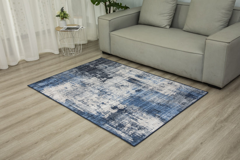 Leo Modern Abstract Blue – Rugs Original
